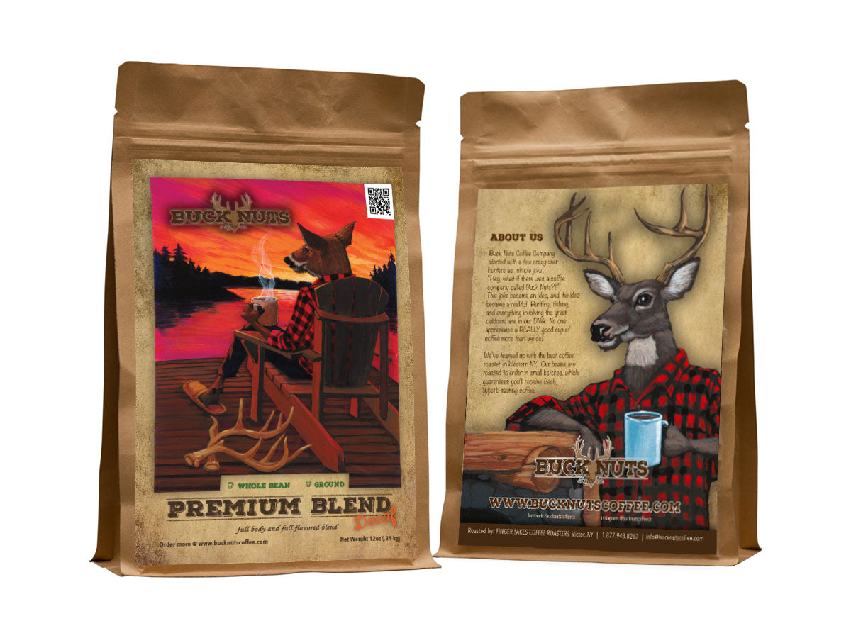Buck Nuts Coffee Company Decaf Premium Blend – Bucknuts Coffee